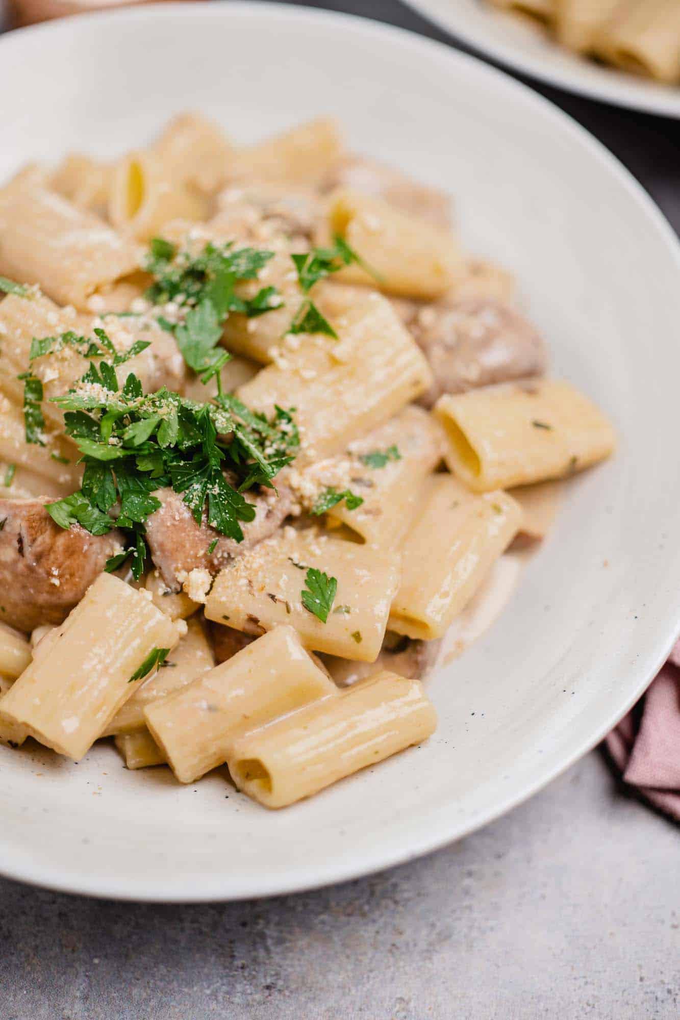 Champignon Creme Pasta (25 Minuten) vegan — VEGANE VIBES