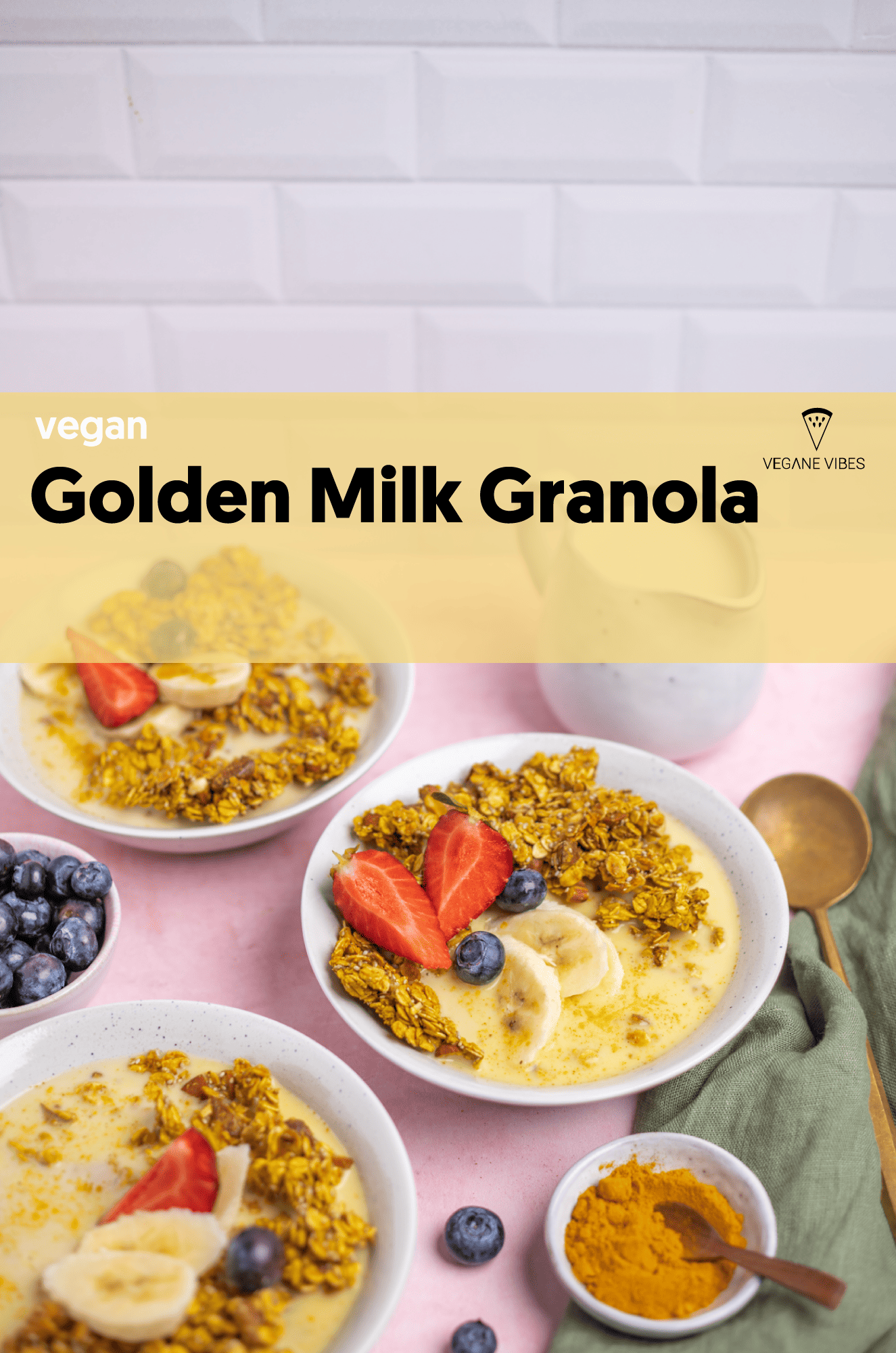 Golden Milk Granola (vegan) 25 minutes — VEGANE VIBES